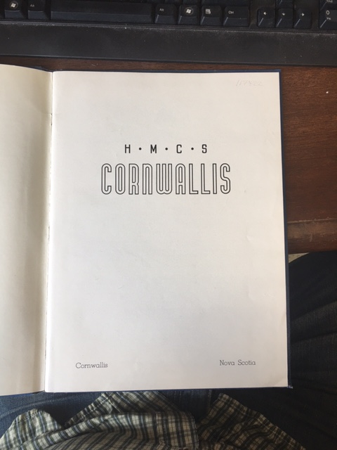 H.M.C.S. Cornwallis, Cornwallis, Nova Scotia. hard covers