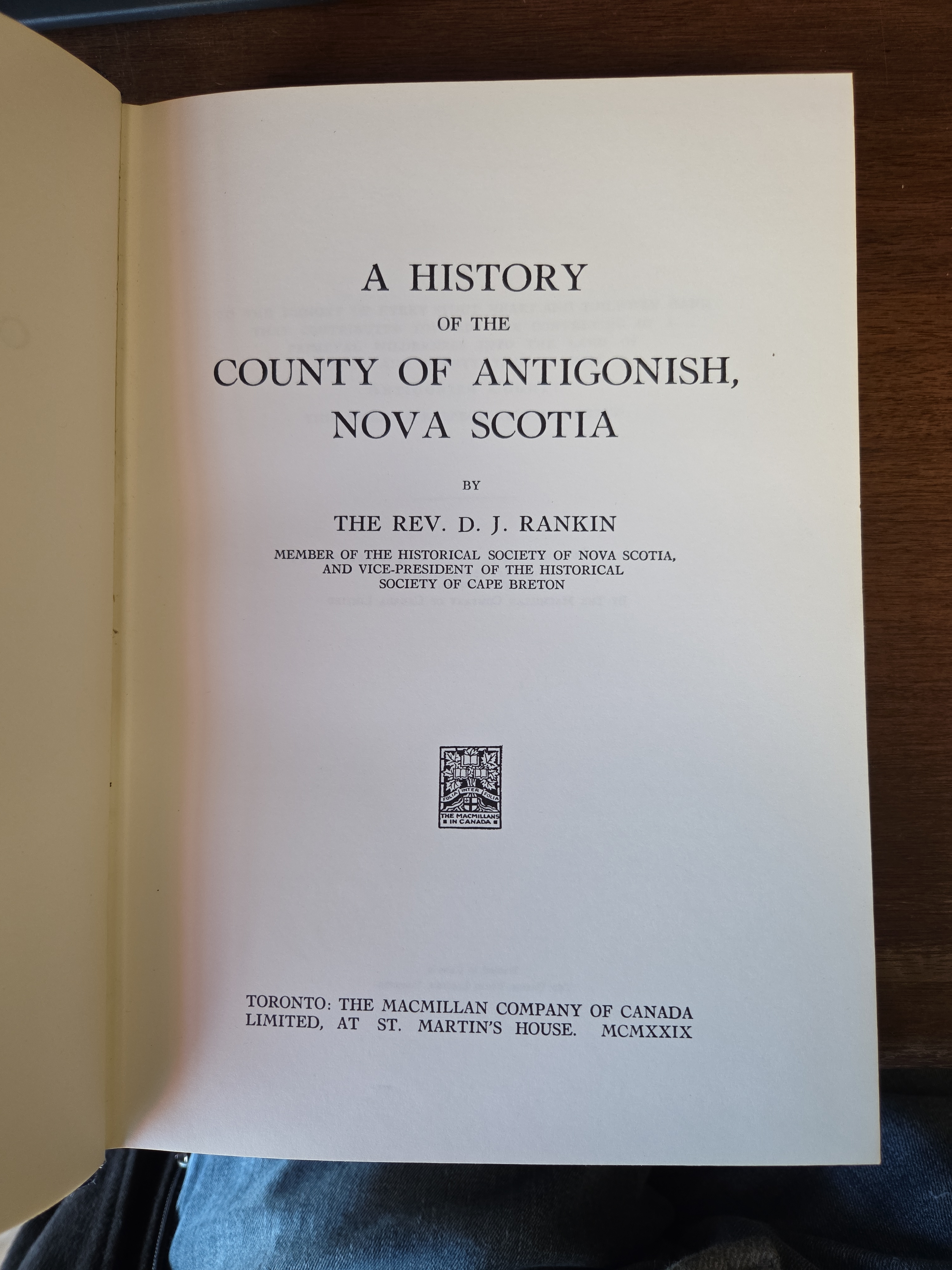 A History of the County of Antigonish, Nova Scotia