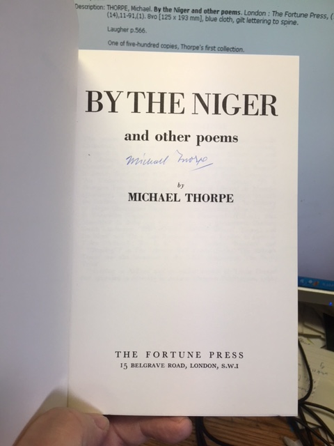By the Niger and other poems.First Ediiton, Signed