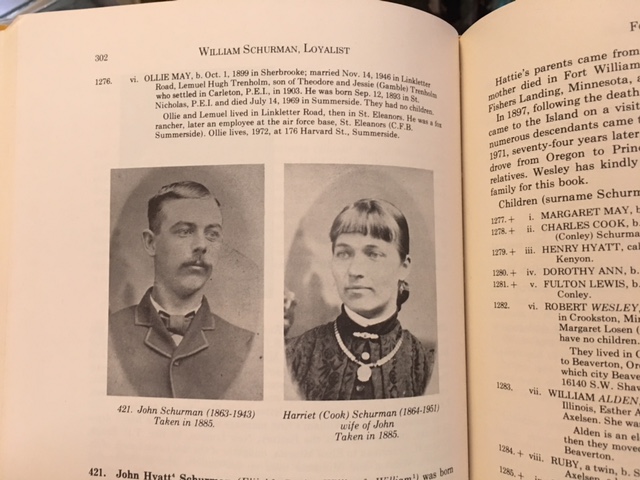 William Schurman, Loyalist of Bedeque, Prince Edward Island and his descendants. First Edition ...